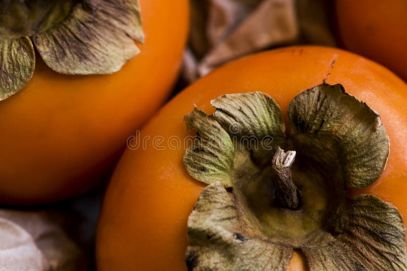 Detail of Kaki Fruit Persimmon Stock Photo - Image of ripe, yellow ...