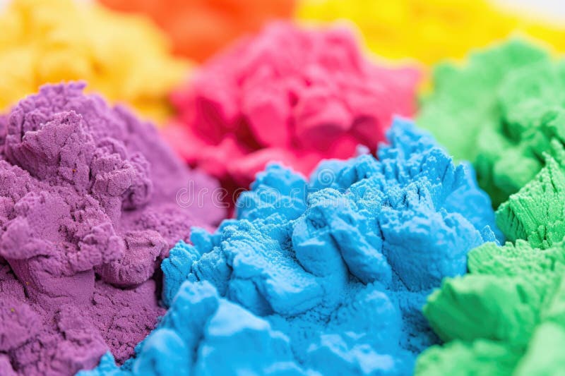 Detail of Kinetic Sand in Multiple Colors Stock Image - Image of ...