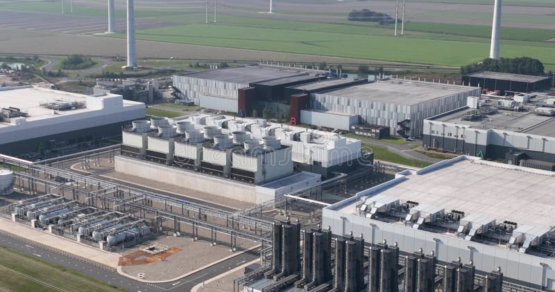 Detail of a Large Data Center, Big Tech and Data, Internet and ...