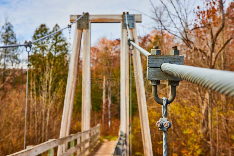 Detail of Large Thick Support Wires Holding Up Suspension Bridge by ...