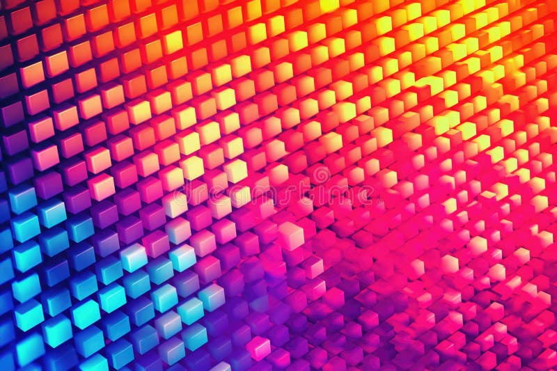 Detail of Led Screen Pixels with Bright Colors and Gradients Stock ...