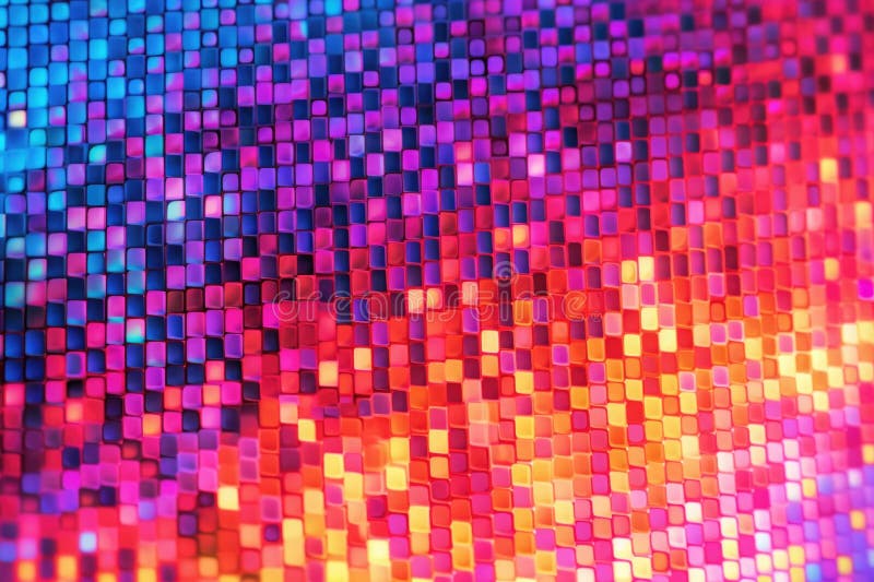 Detail of Led Screen Pixels with Bright Colors and Gradients Stock ...