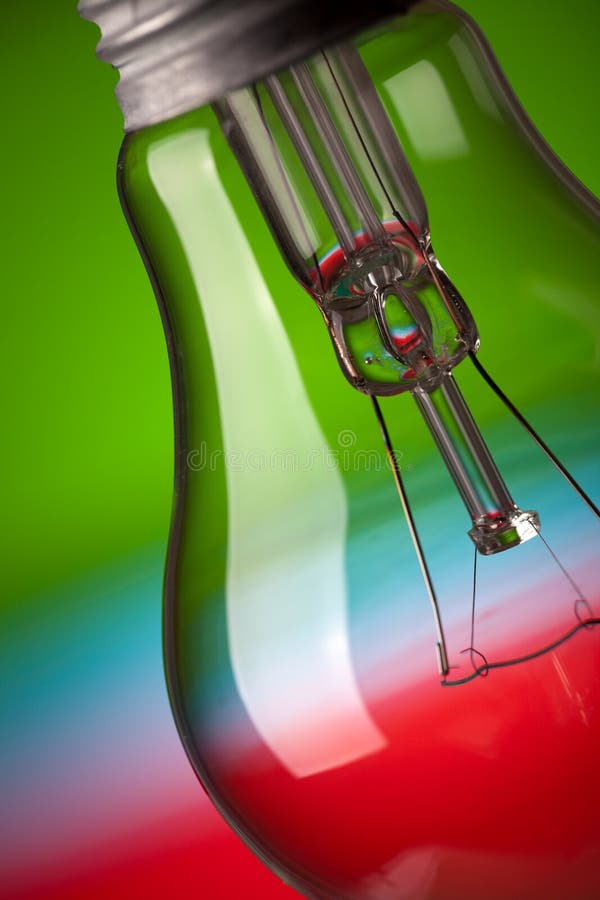 Detail of Light Bulb on Color Background Stock Photo - Image of ...