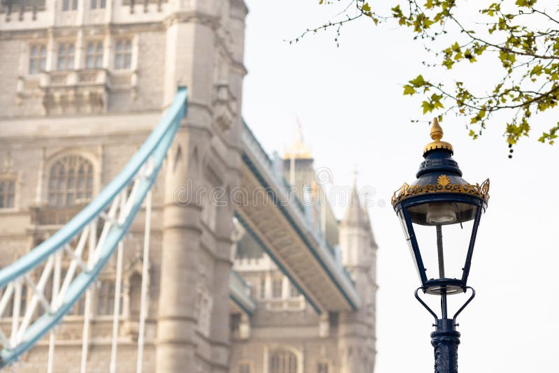 Detail Light Post Near Tower Bridge Stock Image - Image of heaven ...