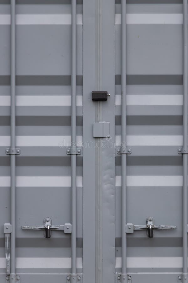 Detail of Shipping Container Doors and Latches Stock Image - Image of ...