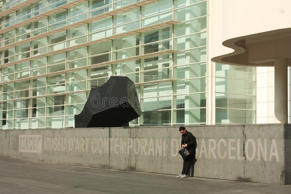 Detail of MACBA, Raval District Barcelona Editorial Photo - Image of ...