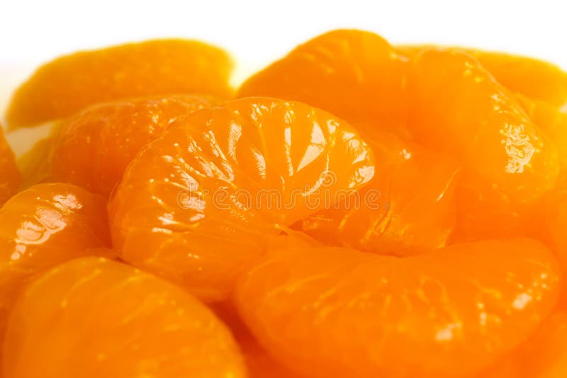 Mandarin Segments, Fresh Orange Isolated on White Background Stock ...