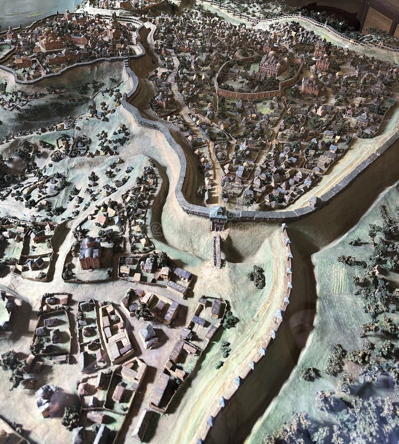 Detail of Map of an Old City Editorial Photo - Image of birds, capital ...