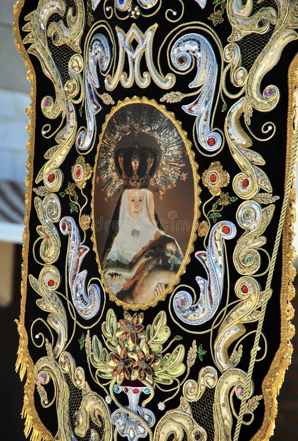 Detail of the Procession of the Virgin in the Holy Week Processions ...