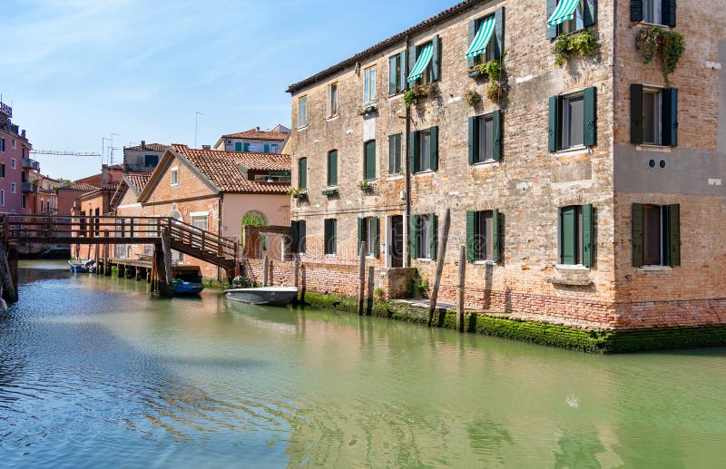 Detail with Medieval Architecture Building in Venice, Italy Stock Photo ...