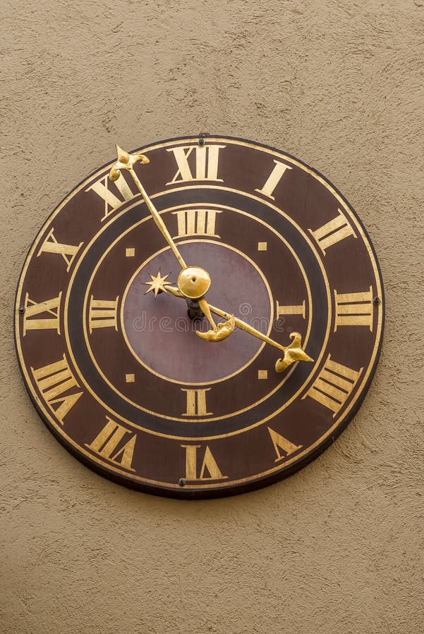 Detail of Medieval Clock in Chur Stock Photo - Image of medieval ...