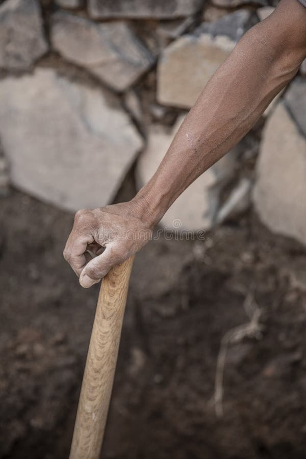 Detail of Men Working in Construction Stock Image - Image of strength ...
