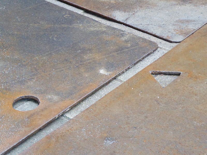 Detail from metal plates stock image. Image of brown - 118524931