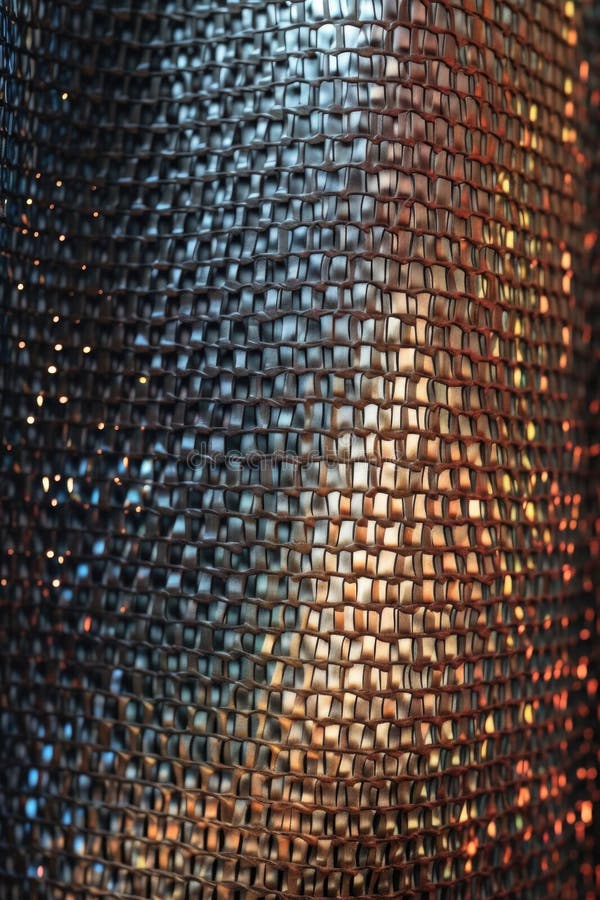 Detail of a Metallic Mesh with Light Reflections Stock Illustration ...