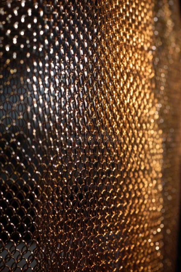 Detail of a Metallic Mesh with Light Reflections Stock Illustration ...