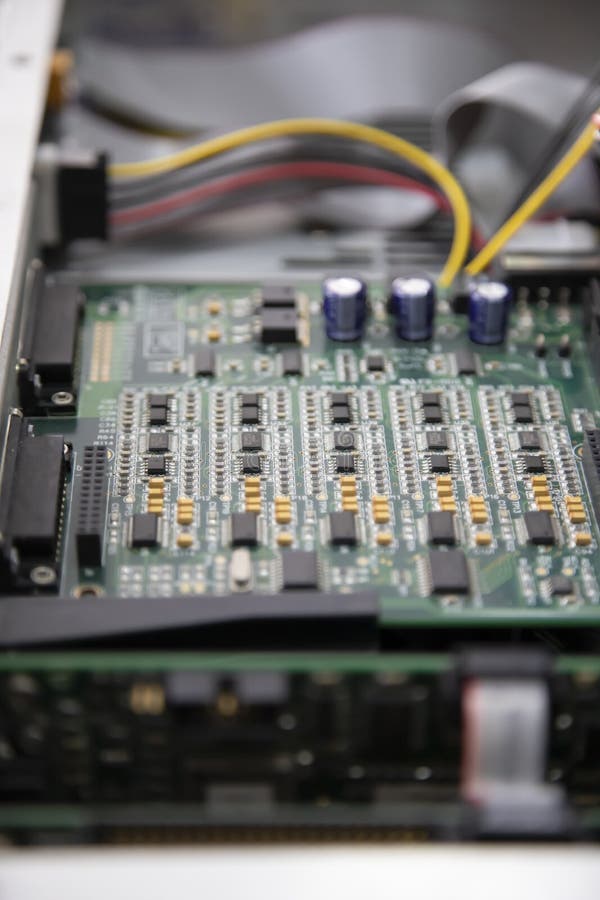 Detail of Microchips on a Computer Motherboard Stock Photo - Image of ...