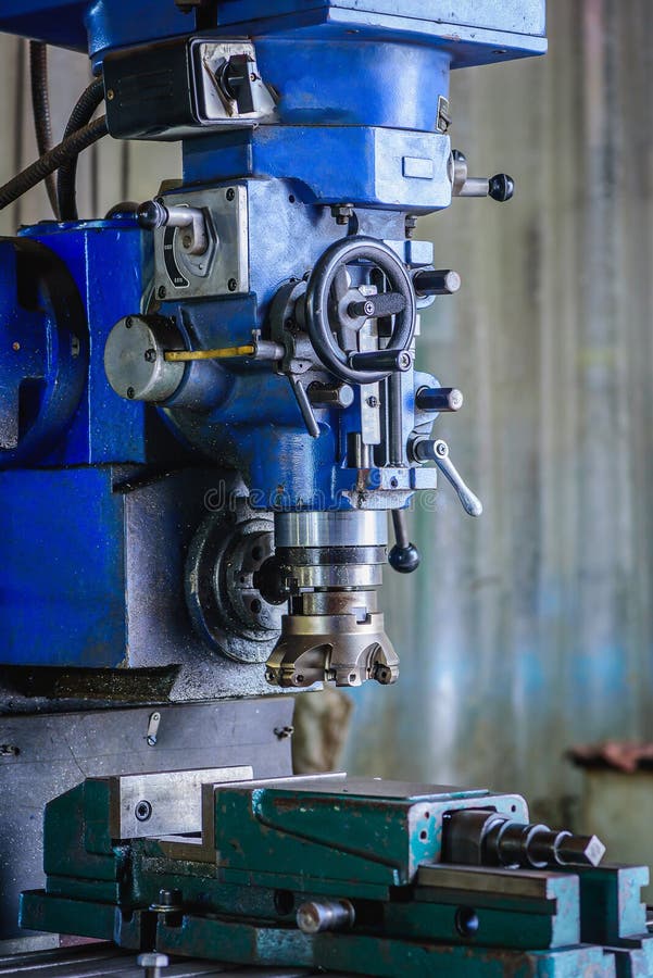 Detail of Milling Machine in Factory Stock Photo - Image of steel ...