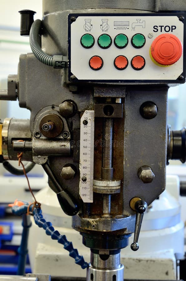 Detail of a Milling Machines Stock Photo - Image of machines, work ...