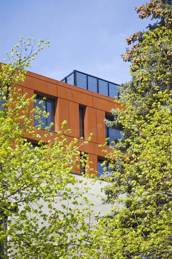 Detail of Modern Architecture Corten Building Stock Image - Image of ...