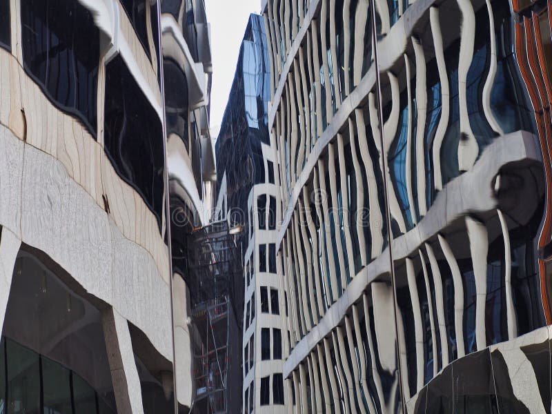 Abstract Modern Buildings Reflections, Surreal Effect Editorial Stock ...