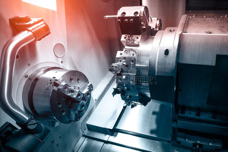 Detail of a Modern CNC Machine Stock Photo - Image of processing ...