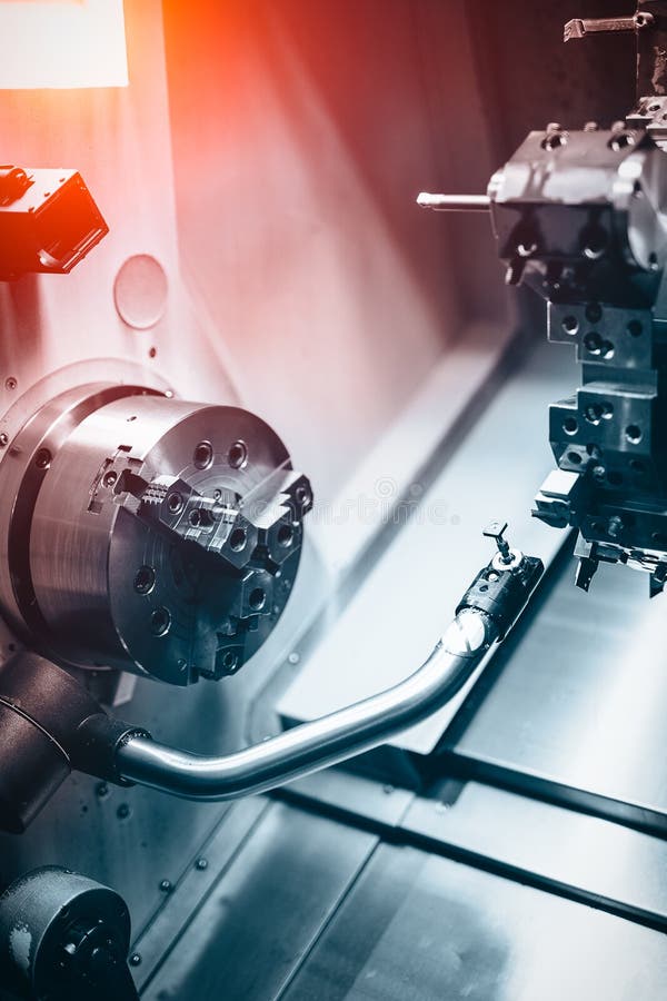 Detail of a Modern CNC Machine Stock Image - Image of automated ...