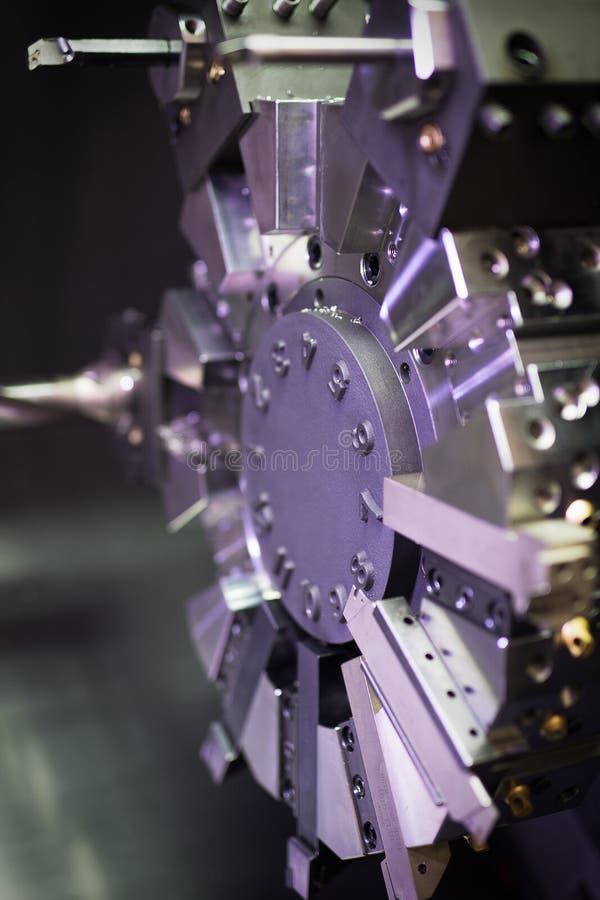 Detail of a Modern CNC Machine Stock Image - Image of machinery, power ...