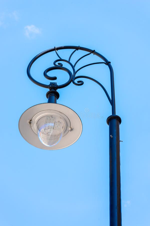 Detail of a Modern Lamp Post Stock Photo - Image of iron, decorative ...