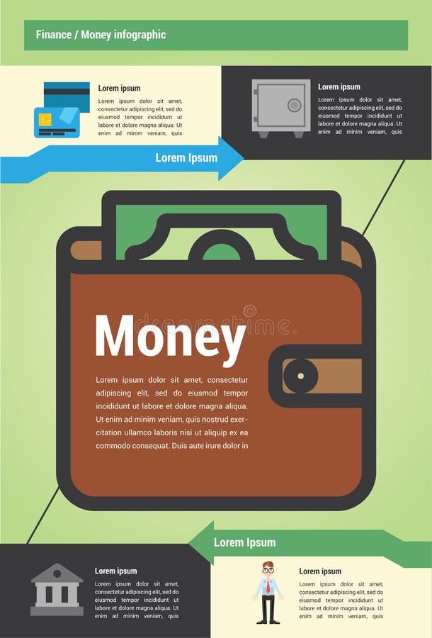 Detail Modern Money Infographic Stock Vector - Illustration of money ...