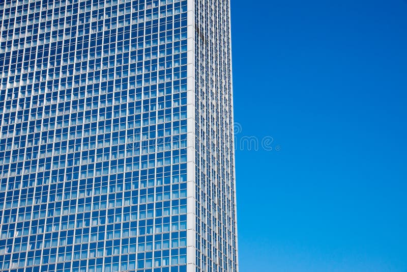 Detail of a Modern Skyscraper Stock Image - Image of blue, futuristic ...