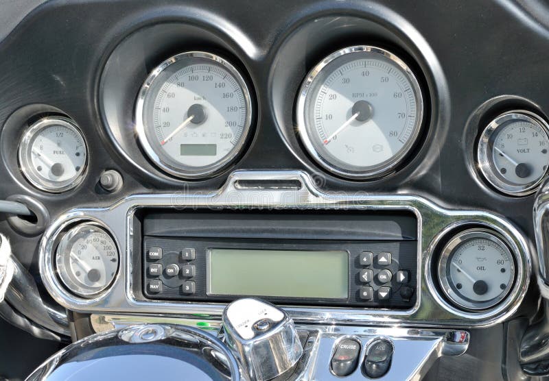 Motorcycle dashboard stock photo. Image of audio, dashboard - 2611142