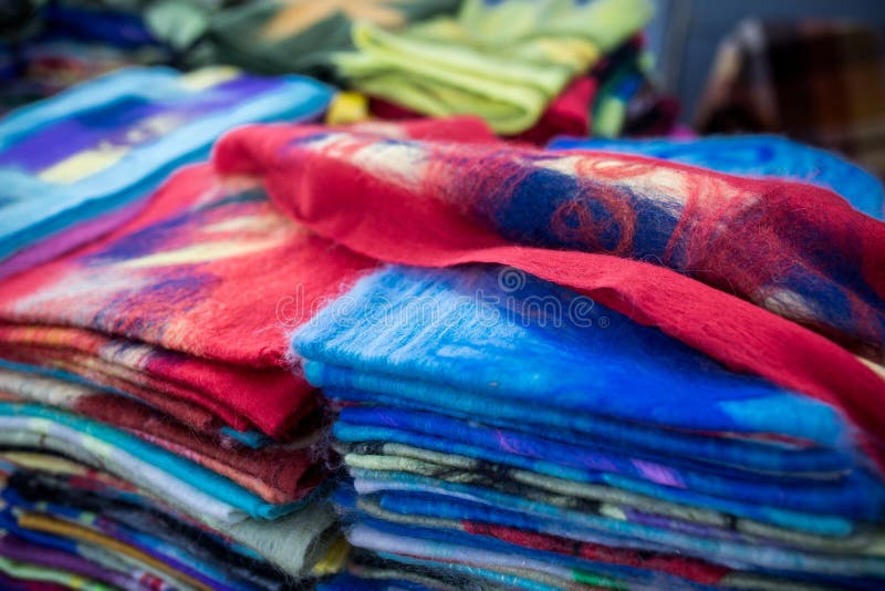 Detail of Multi Color Fabric Texture Samples. Stock Image - Image of ...