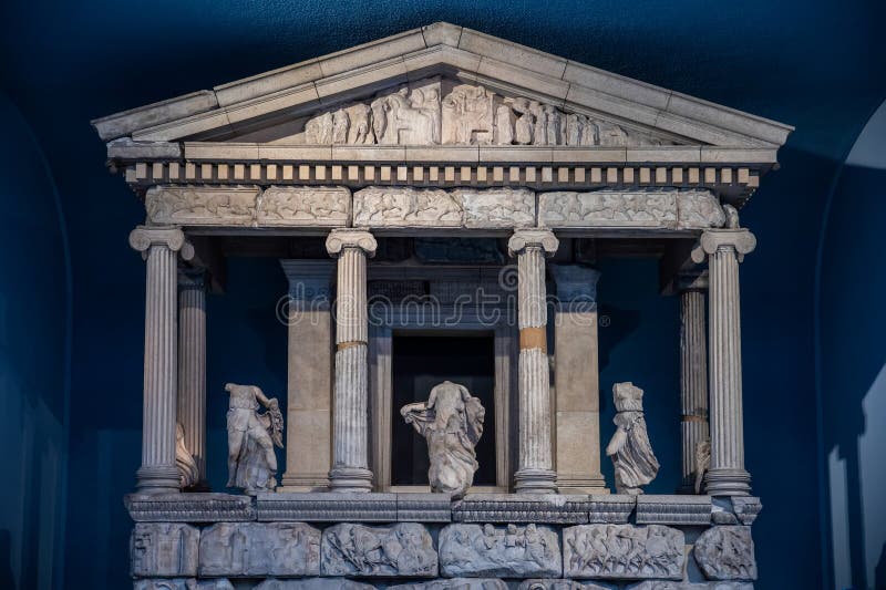 Detail of Nereid Monument in British Museum Editorial Photo - Image of ...