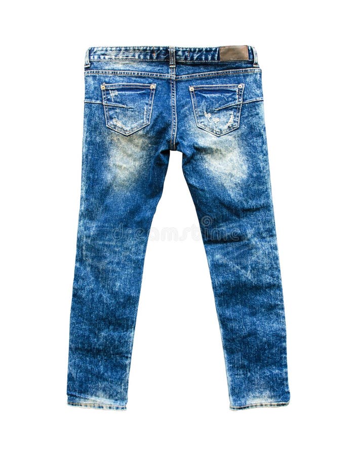 Detail of Nice Blue Jeans on White Background Stock Image - Image of ...
