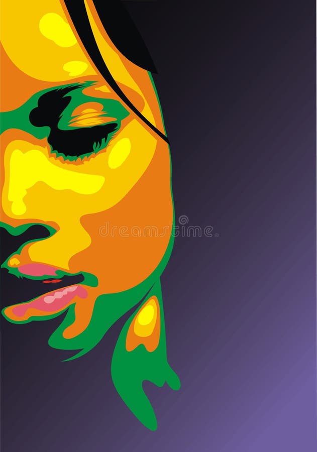 Nice Woman Portrait Isolated Stock Image - Illustration of color ...