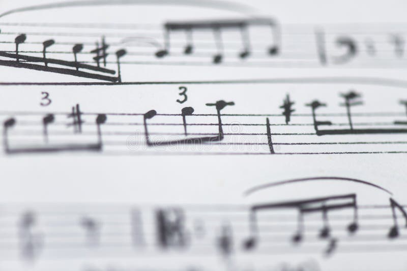 Detail of Notes in Musical Score Stock Photo - Image of music ...