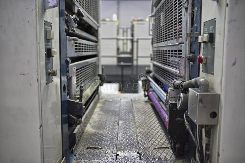 Detail of Offset Printing Machine Stock Image - Image of manufacturing ...