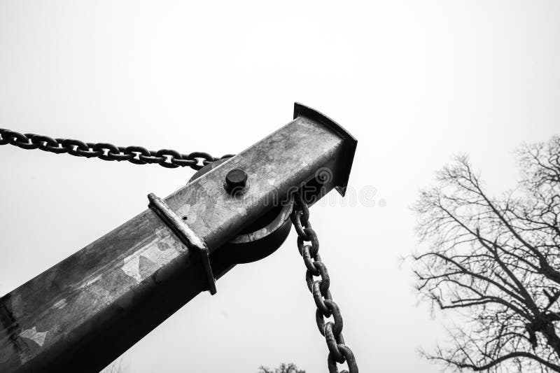 Detail of an Old Access Bridge, Drop Bridge Stock Image - Image of ...