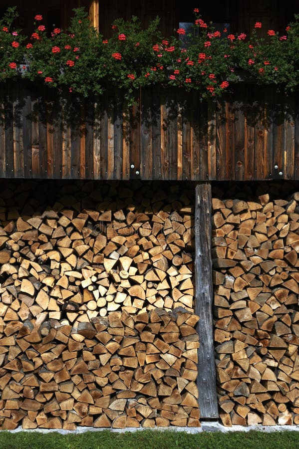 Detail of Old Alpine Farmhouse Stock Photo - Image of siding, balcony ...