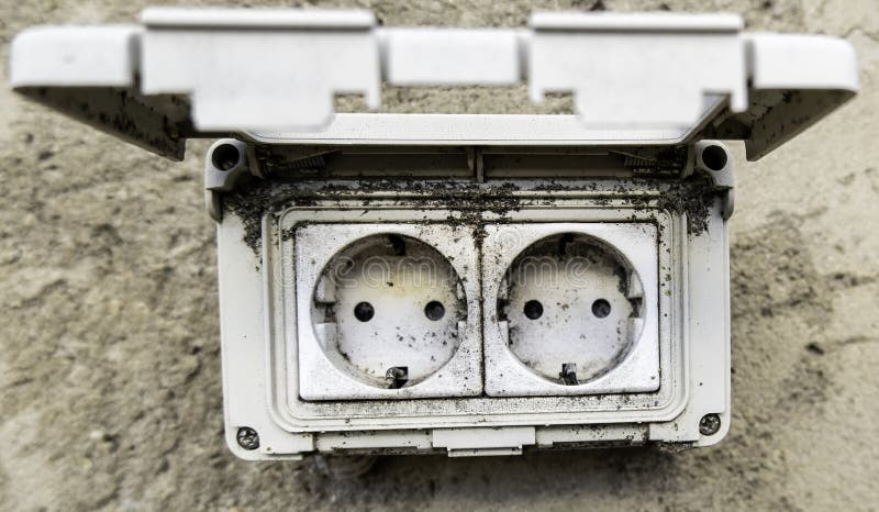 Old abandoned socket stock photo. Image of electricity - 305002594