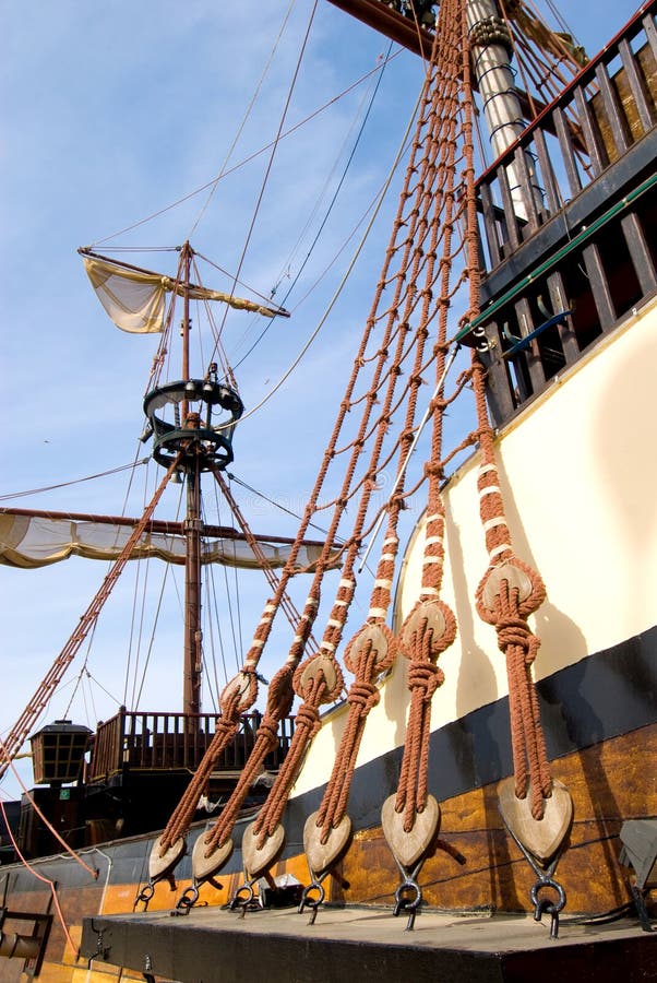 Detail of Old-fashioned Ship Stock Photo - Image of tall, seafaring ...