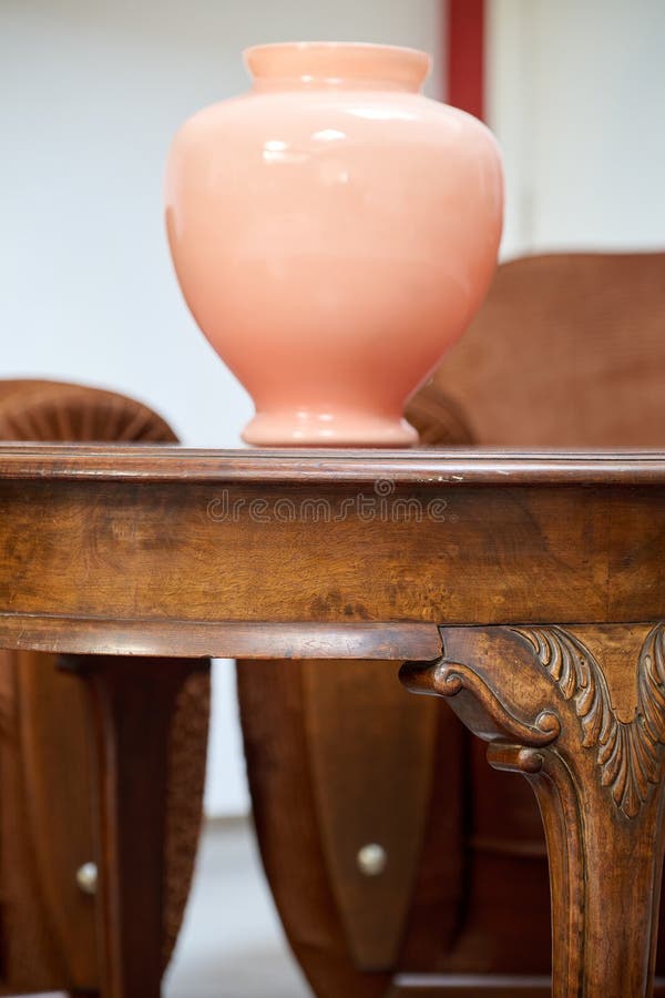 Detail of a Old Fashionned Rounded Table Stock Image - Image of circle ...