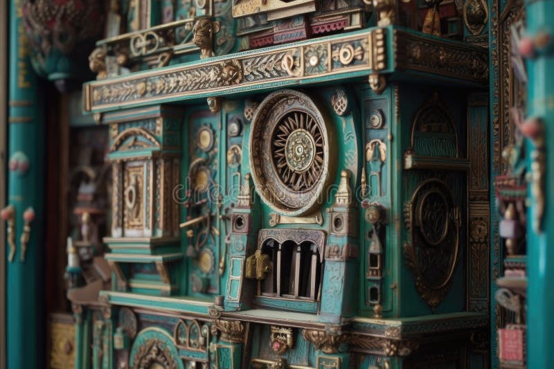 Detail of an Old Fortune-teller Machines Intricate Design Stock ...