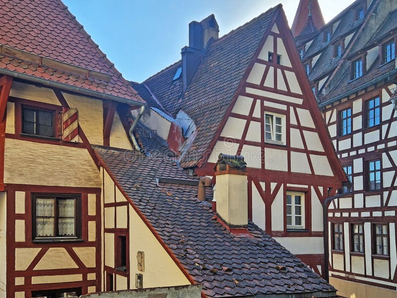 Detail Old German Architecture in Nuremberg Stock Photo - Image of ...