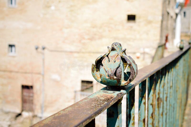 Detail of an Old Iron Railing Stock Image - Image of grunge, wrought ...
