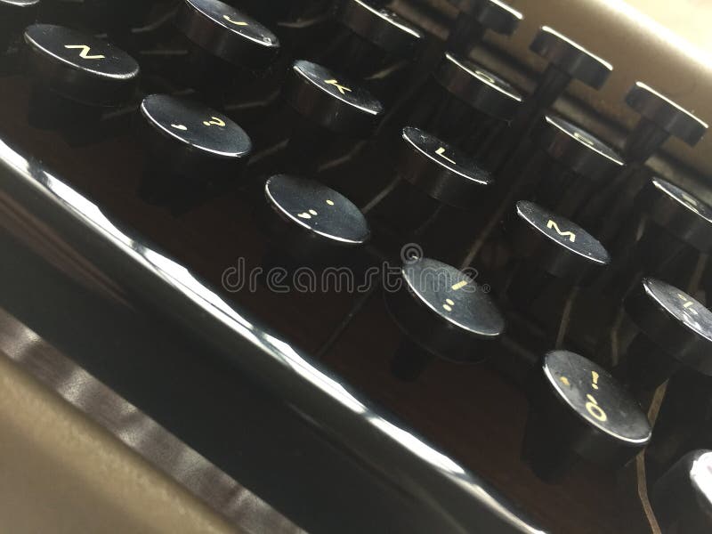 Detail of old keyboard stock photo. Image of concept - 110010256