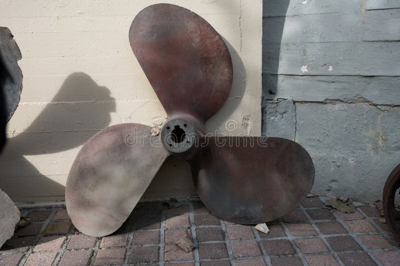 Large Three-bladed Ship Propeller from the Second World War Stock Photo ...