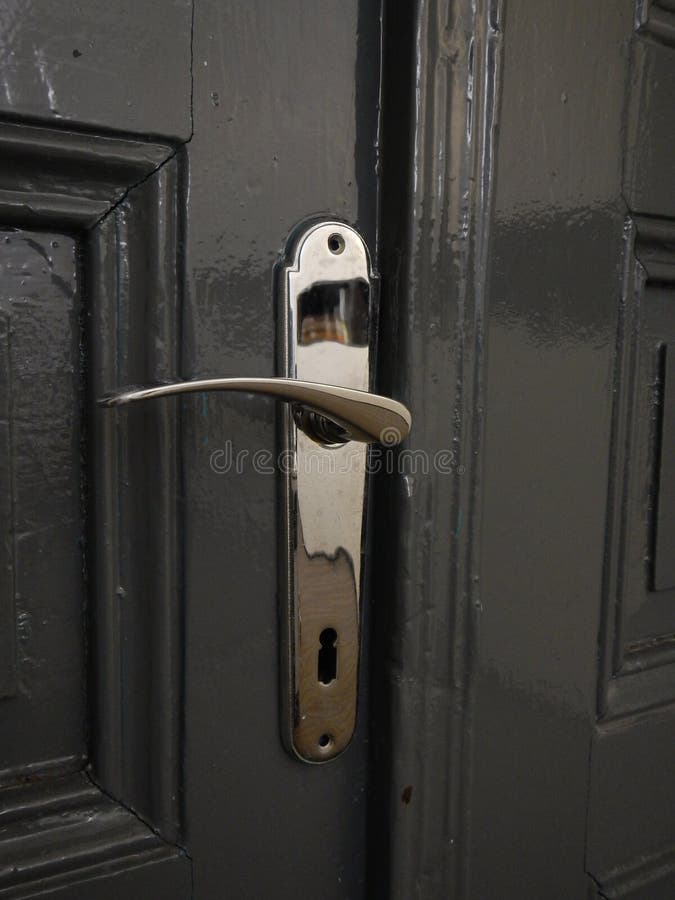 Detail of an Old Metal Door Handle Stock Image - Image of house, handle ...