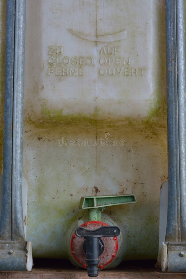 Detail of an Old Plastic Water Station Stock Image - Image of water ...