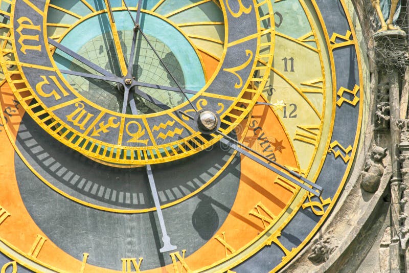 Detail of old prague clock stock photo. Image of accuracy - 89063060